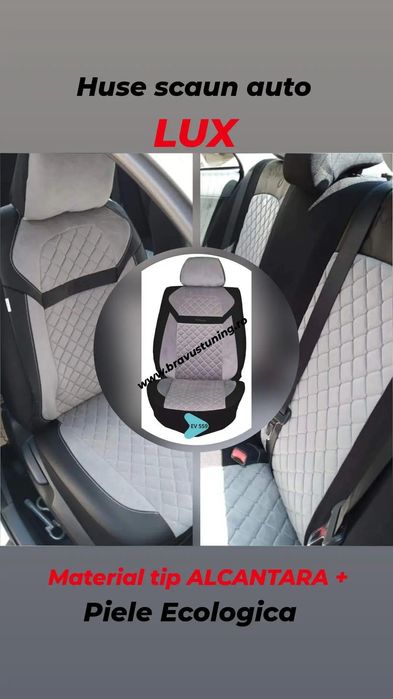 Huse scaun auto LUX set complet Mercedes,BMW, Audi, Skoda, Kia, Opel ...