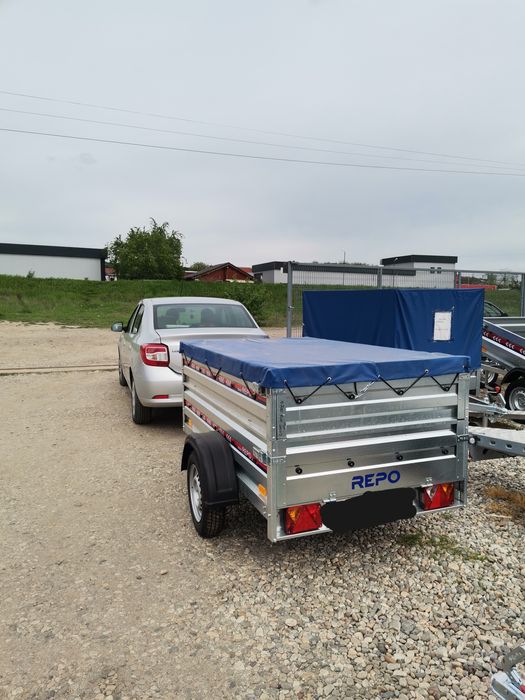 Remorca Auto 750 Kg Dublu Ax Basculabila Apicola Moto Atv Repo Tandem ...