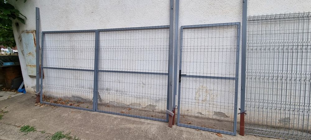 Porti metalice auto + poarta pietonala plasa bordurata, acum la oferta ...