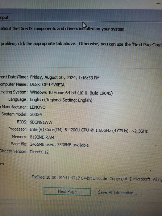 Lenovo Slim,Ecran 15",Cpu i5,Ram 8gb,Mem 1tera, 2 placi video,win 10 ...