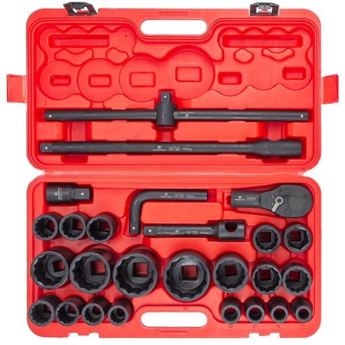 Ударно гедоре EverForce 12-стенен Cr-Mo 3/4” и 1” цол 26 части с. Крумово • OLX.bg