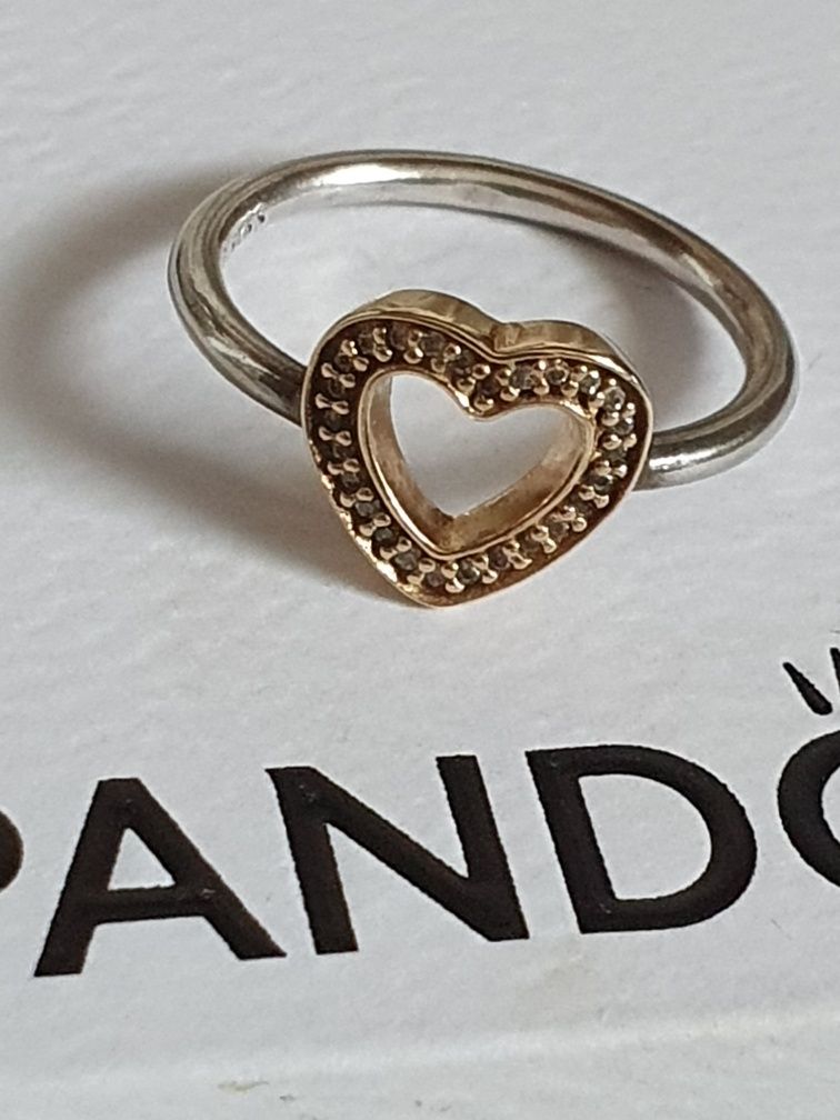 Пандора/Pandora оригинален пръстен с 14к.златно сърце гр. София 7-ми 11 ...