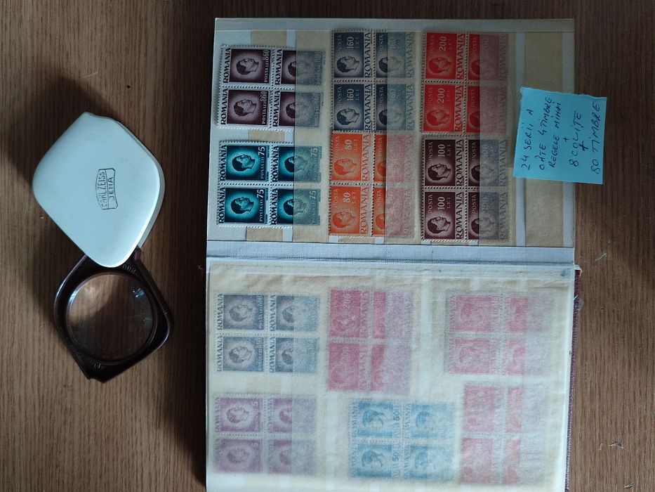 Clasoare cu timbre+ lupe & pensete Galati • OLX.ro