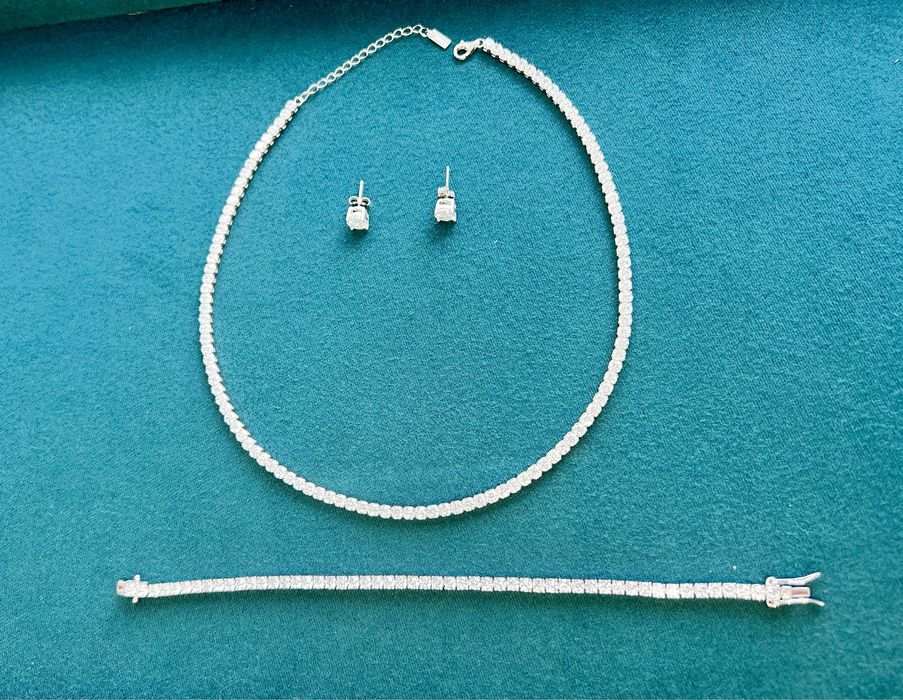 Set Colier si Bratara Tennis 3mm, Argint 925 Bucuresti Sectorul 3 • OLX.ro