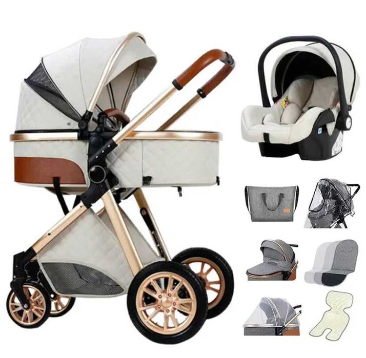 NOU Carucior bebe 3 in 1 bebelus landou copii pliabil smart + CADOU ...