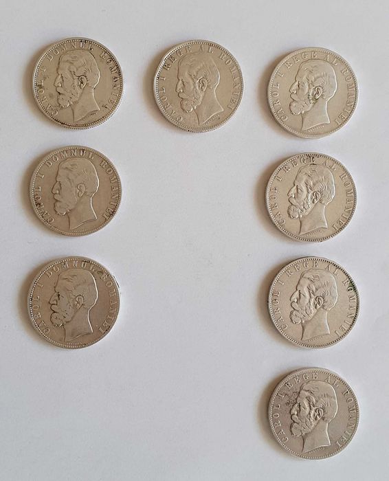 Vand Monede argint 5 Lei 1880, 1881, 1883 Carol I Arad • OLX.ro
