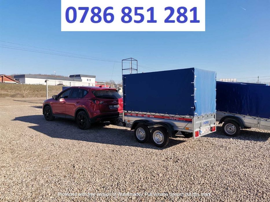Remorca 750 Kg Auto Dublu Ax Prelata Apicola Trailer Moto Arad • OLX.ro