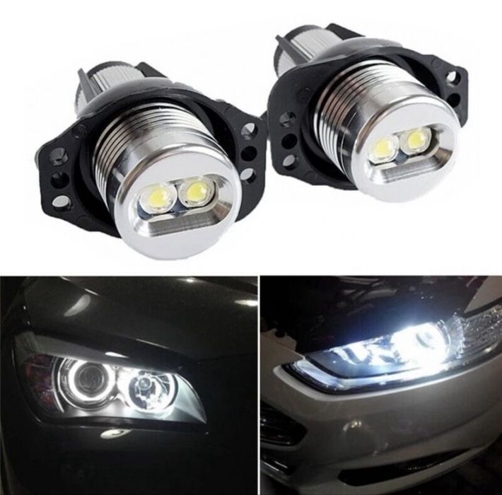 LED крушки Angel Eyes ангелски очи БЕЛИ за BMW E90 E91 E92 с Canbus гр. Асеновград • OLX.bg