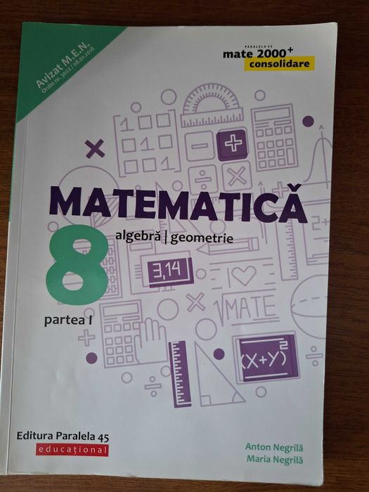 Matematica 2019 - 2020 Consolidare - Algebra, Geometrie - Clasa A VIII ...