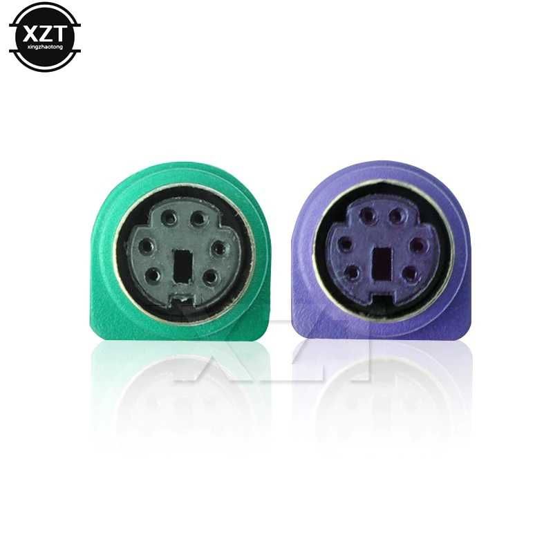 Преходник USB мъжки към двоен PS/2 PS2 женски адаптер клавиатура,мишка ...