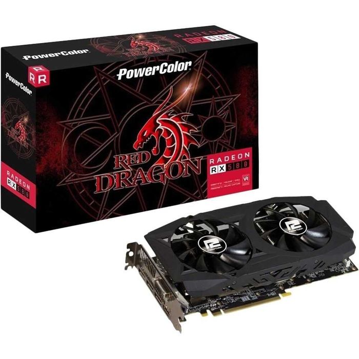 RX 580 4GB OC AMD Powercolor Red Dragon GPU график карта гр. София Гео ...