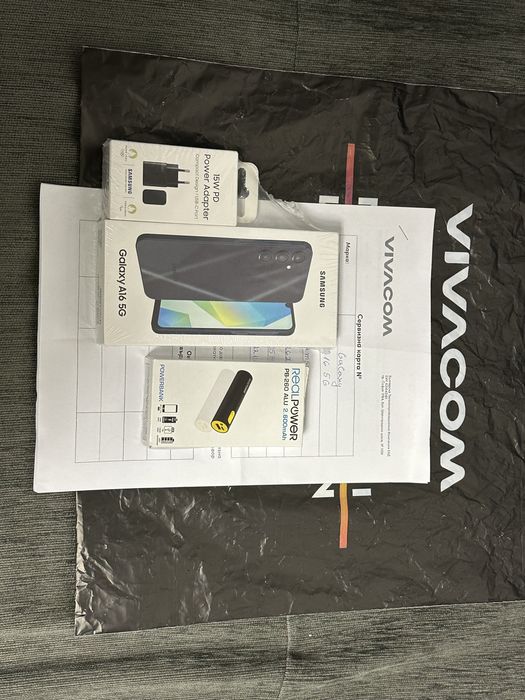 ***ЗАПЕЧАТАН 128GB Samsung A16 5G AD20W VIVACOM Гаранция 2026 Blue Bla гр. София Младост 1 • OLX.bg