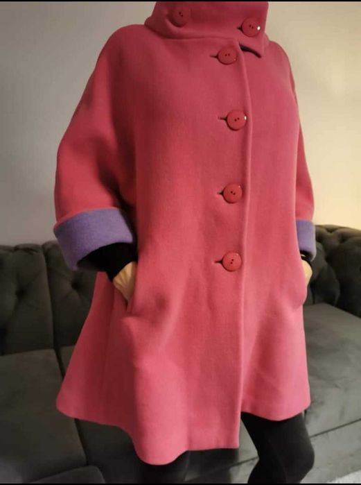 Palton oversized lana si casmir Armani S roz fucsia Bucuresti Sectorul ...
