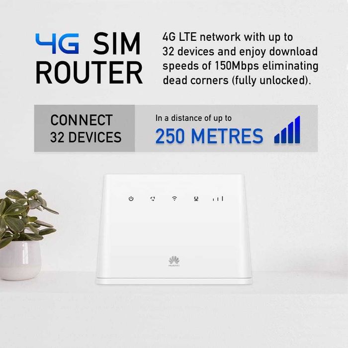 Huawei B311 B310 cu antena externa router WiFi cu SIM modem 4G liber ...
