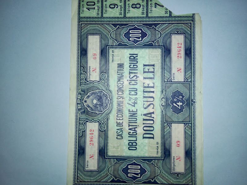 Set obligatiuni CEC ( de 25,50,100 si 200 lei )cu taloane Bucuresti ...