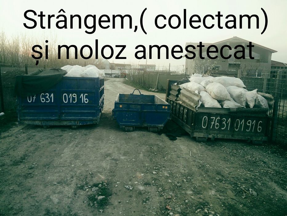 Transport orice fel de moloz, moluz, gunoi, saci, bena, deșeuri, saci ...
