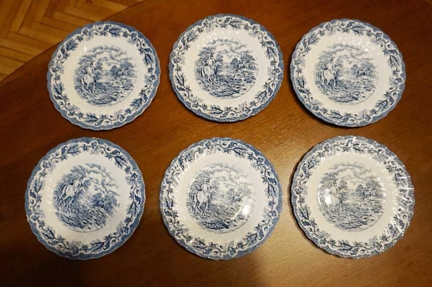 Farfurii portelan englezesc Staffordshire Myotts scene de vanatoare 6 ...