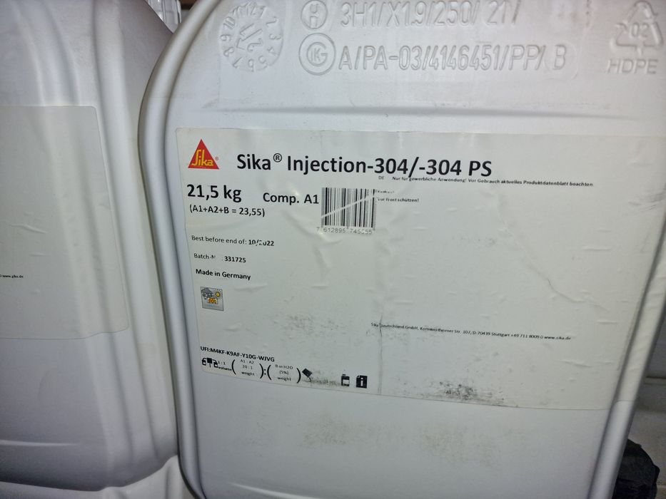 Sika Injection-304 PS – Rășină acrilică profesională de injecție, set ...