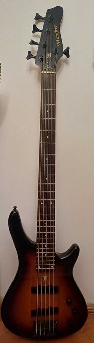Chitară bass Maxine 5 corzi (husă inclusă) + pedală efect și amp ...