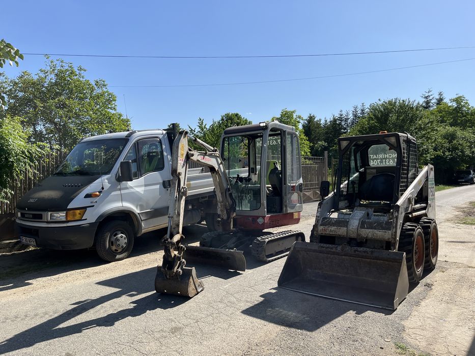 Inchirez Miniexcavator si Miniincarcator Bobcat Tunari • OLX.ro