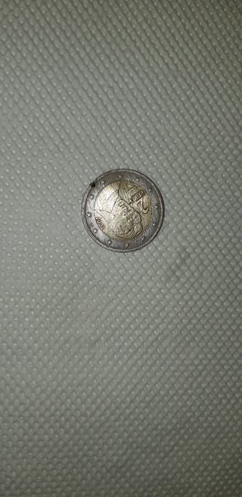 Monede, 2 euro, 1 euro și una de 2 euro cenți, vechi și 1 de 10 euro c ...