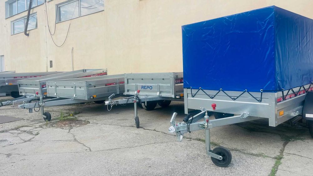 Remorca 750 kg Repo 1 si 2 axe, cu Prelata, Atv, Apicola, Platforma ...