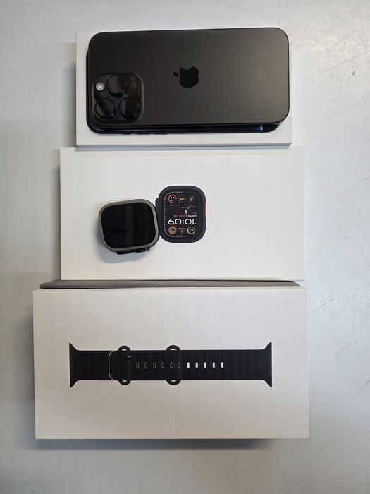 IPhone 16 Pro Max 256GB + Apple Watch Ultra 2 – Отлично състояние гр ...