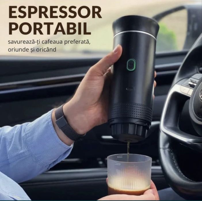 Espressor portabil 3in1 compatibil cu capsule sau cafea macinata ...