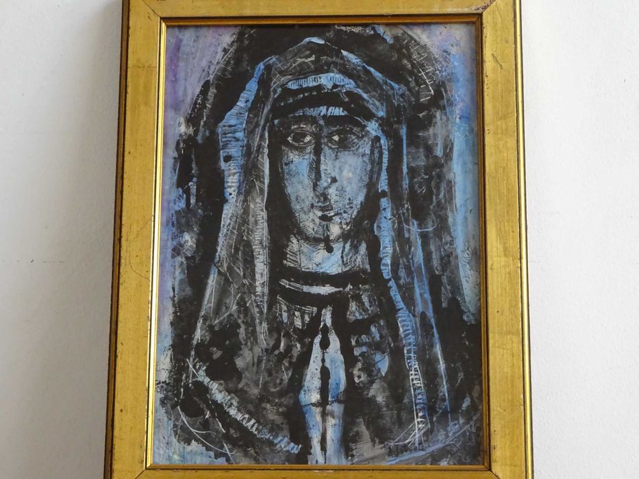 Tablou vechi, Alexandru Istrati - ’Muza’, tehnica mixta Bucuresti ...