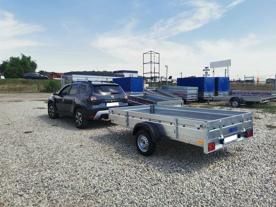 Remorca auto 750 kg dublu ax Repo, platforma ATV, UTV , apicola Ramnicu ...