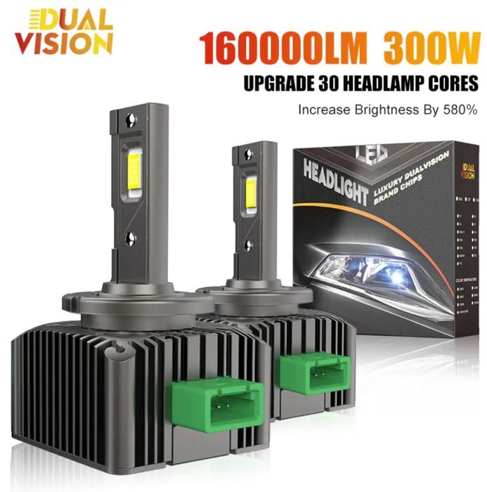 Set becuri led D1S D2S D3S HIR2 H7 bec conversie skoda audi, bmw xenon ...