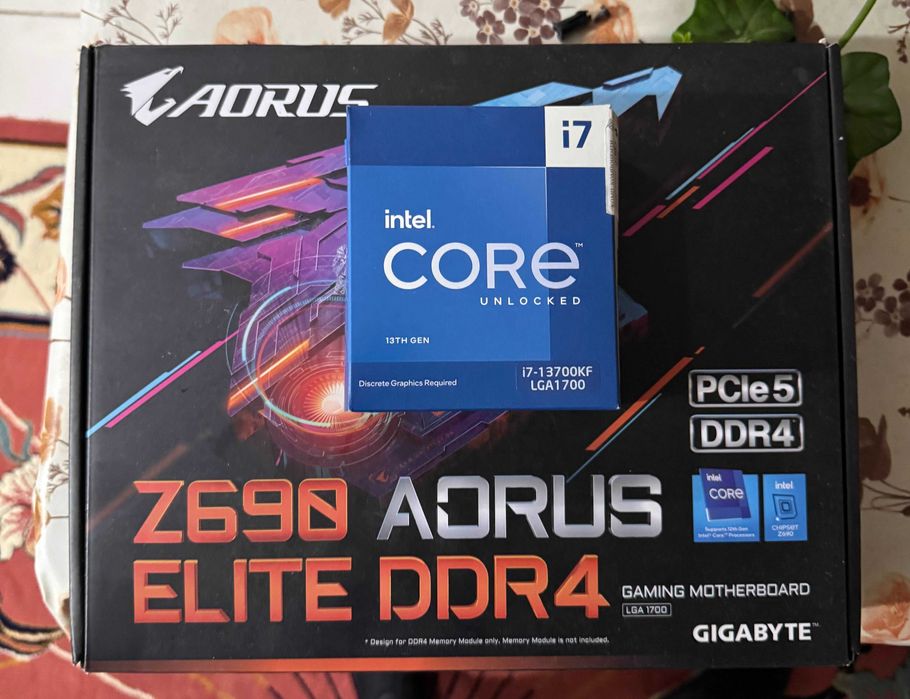 Aorus Z690 Aorus Elite DDR4 + I7-13700KF + Corsair Vengeance Pro 16GB гр. Русе Възраждане • OLX.bg