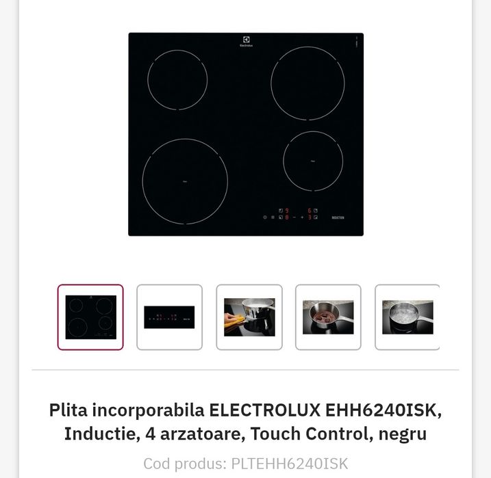 Pachet Electrolux: cuptor, plita si hota Palazu Mare • OLX.ro