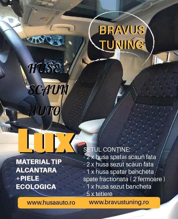 Huse scaun auto LUX Audi, Skoda, BMW, Mercedes, Opel, Ford, Vw ...