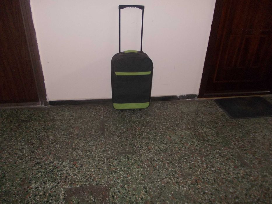 Troler mic 55/35 cu 2 roti geamantan cabina avion valiza bagaj de mana ...