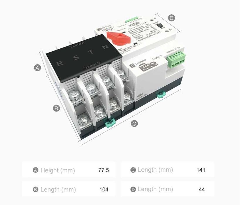 Comutator automat/manual panouri fotovoltaice ATS 4P 230V / 400V 125A Floresti • OLX.ro