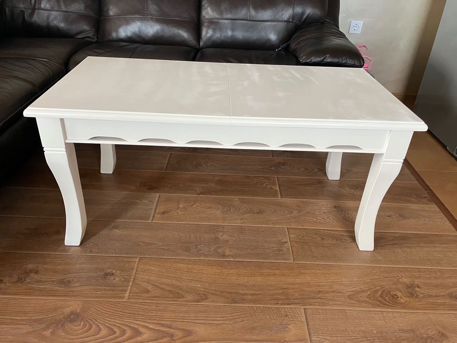 Холова маса / Маса за кафе 120см х 60см, висока 55см, бяла гр. Пловдив Остромила • OLX.bg