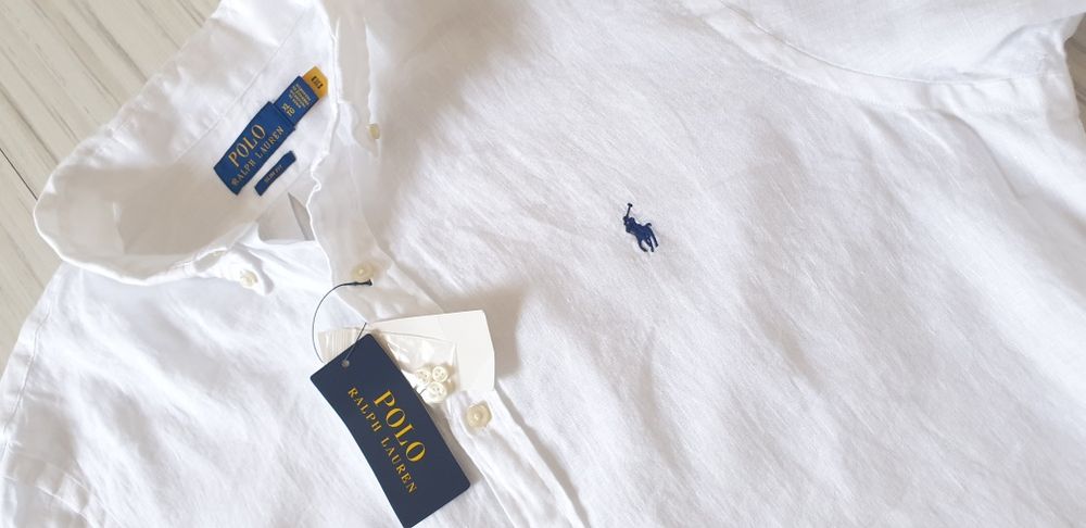 POLO Ralph Lauren Slim Fit Len / XL ОРИГИНАЛ! НОВО! Мъжка Ленена Риза ...