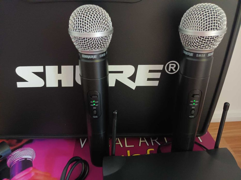 Sistem Audio Profesional 2 Microfoane Wireless Shure UHF SM58 + GEANTA ...