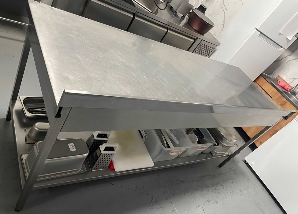Vând masă din inox profesională HORECA – 200 x 85 cm Craiova • OLX.ro
