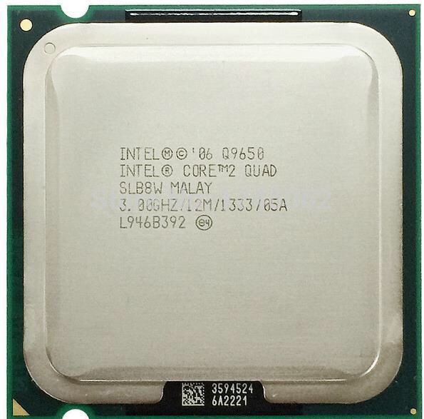 Процесор ЦПУ CPU Intel core 2 quad Q9650 775 четириядрен 12MB Cach гр ...