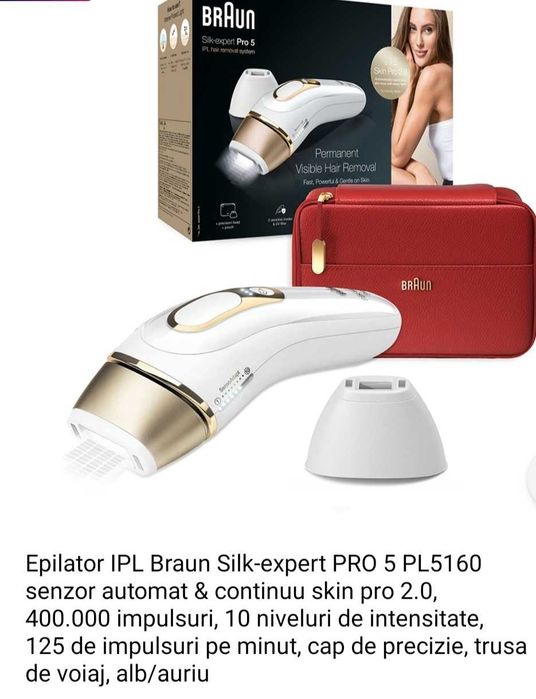 IPL Hair removal system Braun Silk expert Pro 5 PL5160 Mosoaia • OLX.ro