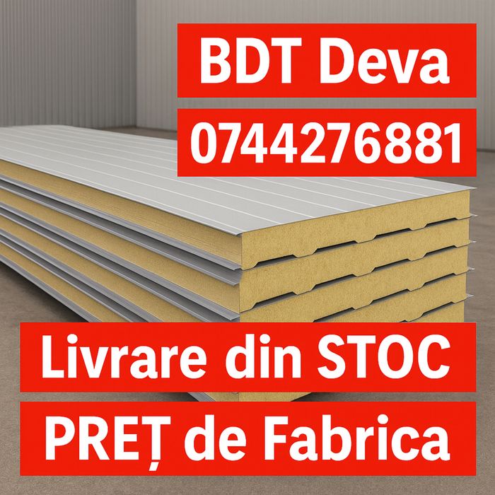 STOC !!! Panouri Sandwich Perete 40 mm (termoizolante panou acoperis) Deva • OLX.ro