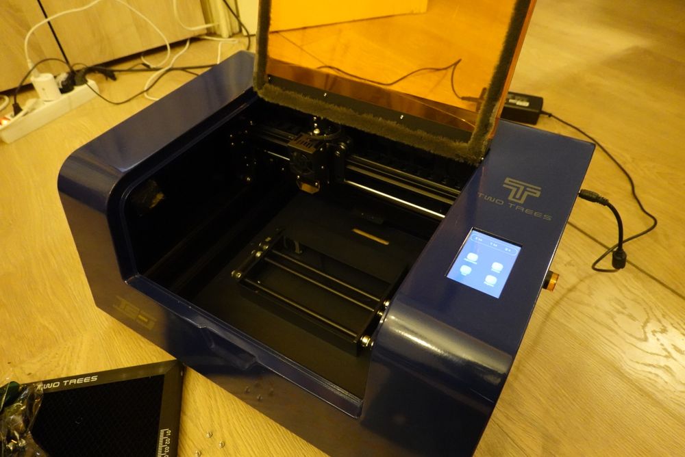 CNC Laser TS3 10W cu Sistem Rotativ, Honeycomb, Wifi, Touch Screen ...
