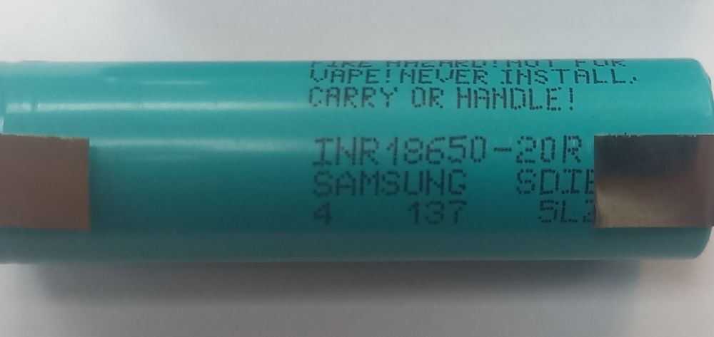 Acumulator 18650 Terminale 18650 Samsung 2000mA 22A INR 18650 20R ...