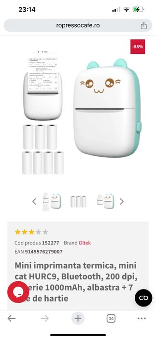 Mini imprimanta termica pentru copii Roz Ploiesti • OLX.ro