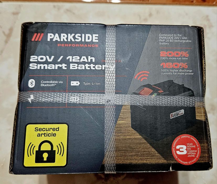 3г ГАРАНЦИЯ Parkside performance Smart Battery батерия 20v 12Ah гр ...