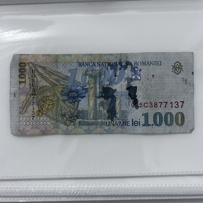 Bancnote vechi 1000 lei 5000 lei Mihai Eminescu Lucian Blaga Rusu de ...