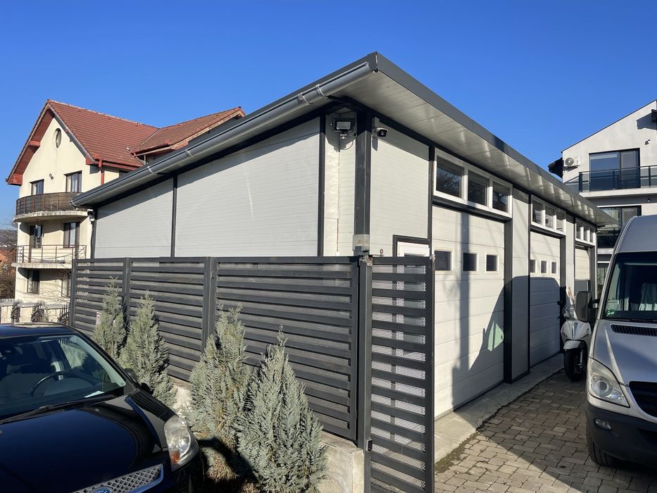 Vand garaj 13x6m 78 mp structura metalica si panouri sandwich Cluj ...
