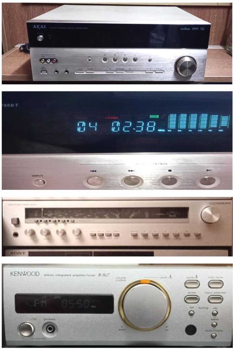 Colectie receivere diverse marci AKAI Sony Kenwood Saba Korting ITT ...